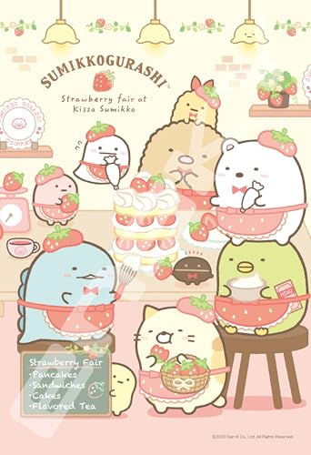 300ピース喫茶すみっコでいちごフェア/-/300-1583・【完成サイズ】380×260mm・【素材】紙・【ピース数】300ピース・【対応パネル】No.3・【その他】パズルのり・のりヘラ・ピース請求ハガキ付属商品紹介 すみっコぐらし「いち...