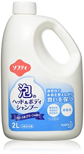 クリア/2リットル x 3個/4901301370969・ScentName:グリーンフローラルSize:2リットル x 3個・大容量・ケース販売商品紹介 お肌へのやさしさと使いやすさを両立。 泡で出てきてそのまま頭にも身体にも使える泡のヘ...