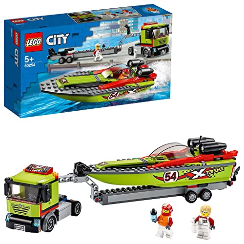 -/レースボートを乗せた輸送車:高さ約9cmx長さ約36cmx幅約6cm/60254・パッケージ個数:1・アクション満載の、レゴ(R)シティ レースボート輸送車(60254)は、カッコいいトラックと水に浮かべて遊べるボートが付いています。箱...