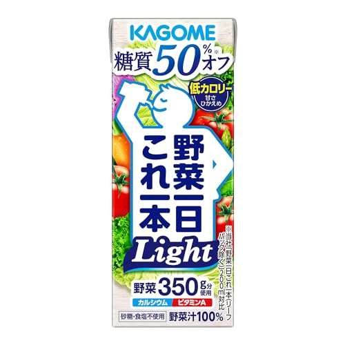 -/200ml×24本/3766・FlavorName:ライト 低糖質・パッケージ個数:1・原材料:野菜(はくさい(チリ)、トマト、にんじん、しょうが、メキャベツ(プチヴェール)、ケール、ピーマン、ほうれん草、ブロッコリー、あしたば、ビート...