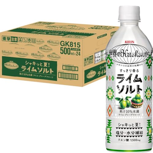 -/500ml/-・FlavorName:ライムソルトSize:500ml・「岩塩」×「ライム」のすっきり爽快な味わいが楽しめる塩分・水分補給飲料。・(製品1本/100mlあたり)エネルギー30kcal、たんぱく質0g、脂質0g、炭水化物7...