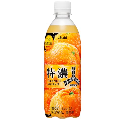 パッケージ個数:24・濃くて、おいしい・20％オレンジ果汁入り飲料（炭酸ガス入り）・［内容量］500ml・［原材料］オレンジ（ブラジル産）、果糖ぶどう糖液糖／酸味料、炭酸、香料、ビタミンC・［栄養成分表示(100ml当たり)］エネルギー50...