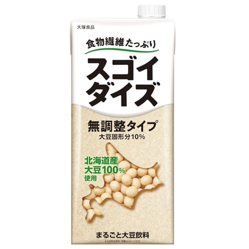 -/1000ml×6本/-・Size:1000ml×6本・“おから”の部分まで使用した【まるごと大豆飲料】商品紹介 大塚食品スゴイダイズ 無調整タイプ スゴイダイズは、まるごと大豆飲料。食物繊維たっぷり。大豆固形分10%の無調整タイプ。 1...