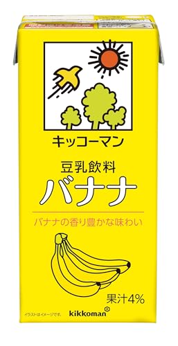 パッケージ個数:1・大豆(カナダ又はアメリカ)(分別生産流通管理済み)、砂糖、バナナピューレ、米油/糊料(ペクチン、セルロース)、香料、クチナシ色素・内容量:1L×6本・原材料:大豆、砂糖、バナナピューレ、米油、香料、糊料、クチナシ色素・契...