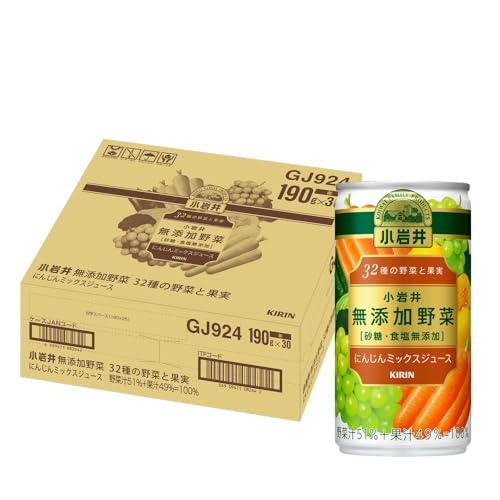 -/190グラム (x 30)/-・パッケージ個数:1・内容量:190g・容器の種類:缶・香料・砂糖・食塩不使用・カロリー:製品100g当たり42kcal・商品サイズ(高さx奥行x幅):11cm×27.1cm×32.4cm「小岩井野菜シリー...
