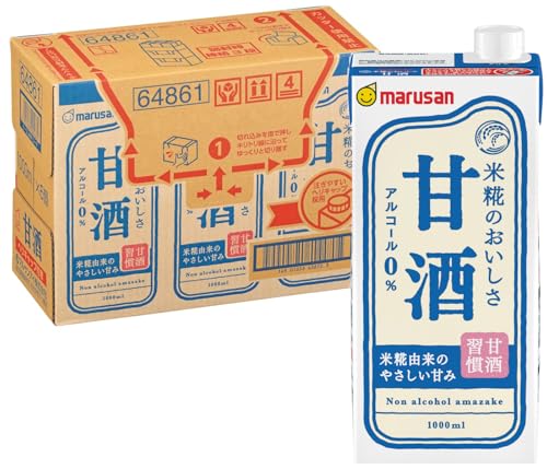 -/1リットル (x 6)/-・パッケージ個数:1・原材料:甘酒(米、米こうじ、食塩)、食塩/安定剤(増粘多糖類)、pH調整剤・内容量:1L×6本・カロリー:75kcal/100ml・商品サイズ(高さx奥行x幅):22cm×12.8cm×2...