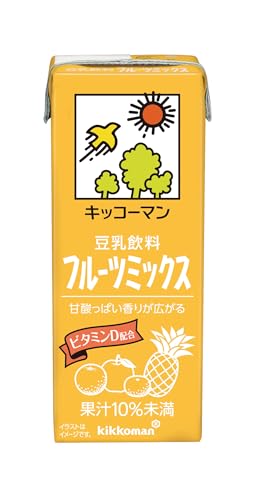 -/200ミリリットル (x 18)/-・パッケージ個数:1・大豆(カナダ又はアメリカ)(分別生産流通管理済み)、砂糖、りんご果汁、パインアップル果汁、オレンジ果汁、みかん果汁、米油/糊料(ペクチン)、酸味料、乳酸カルシウム、香料、カロチノ...
