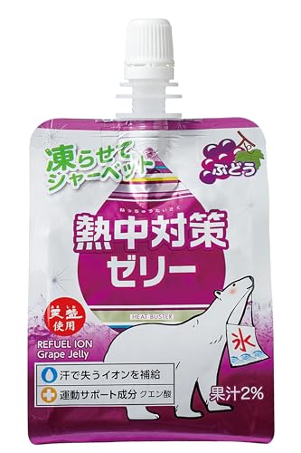 -/150グラム (x 24)/-・パッケージ個数:1・原材料:果糖ぶどう糖液糖（国内製造）、マルトデキストリン、ぶどう果汁、寒天、海水（海洋深層水）ミネラル、塩 / 酸味料、香料、ゲル化剤（増粘多糖類）、硫酸Mg、塩化K、野菜色素、甘味料...