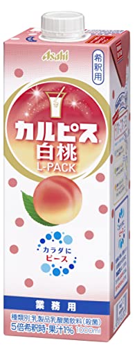 乳酸飲料/1リットル (x 1)/-・FlavorName:乳酸飲料・パッケージ個数:1・横幅72mm×奥行き71mm×高さ215mm 重さ1246g商品紹介 カルピスのおいしさとともに、白桃の甘みと上品な香りが楽しめる、サワーなどお酒にも...