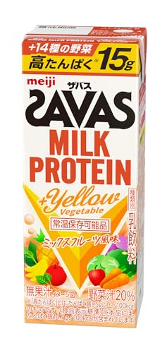 PatternName:Yellow Vegetable・パッケージ個数:1・カラダづくりに有効なミルクプロテインを15g配合・14種類の野菜を使用し、不足しがちな食物繊維を配合・すっきり飲めるミックスフルーツ風味商品紹介 カラダづくりに有...