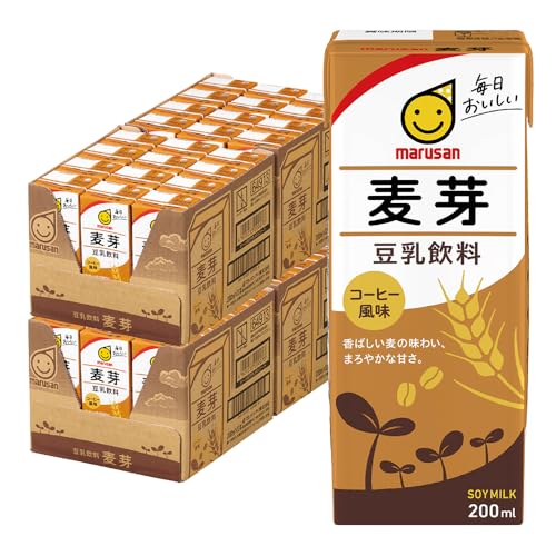 パッケージ個数:2・豆乳に麦芽をブレンド 豆乳が苦手な方でも飲みやすい 香ばしい麦芽風味 marusan 豆乳飲料 マルサン 麦芽 マルサン 豆乳飲料 麦芽は、豆乳に麦芽エキスをブレンドし、香ばしい麦芽風味に仕上げました。 大豆のうまさを引...
