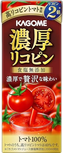 パッケージ個数:24・商品タイプ:カゴメ トマトジュース・栄養成分表示:エネルギー：エネルギー：66kcal、たんぱく質：3.1g、脂質：0g、炭水化物：14.5g、糖質：12.1g、食物繊維：1.4 3.4g、ナトリウム：1 87mg、食...