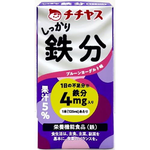 -/125ミリリットル (x 24)/-・パッケージ個数:24・1日の不足分の鉄分が手軽に摂れる！また鉄分と一緒に取りたい葉酸ビタミンB12もたっぷり配合でうれしいプルーンヨーグルト味。常温保存可能でストックに最適。・原材料:糖類（果糖ブド...