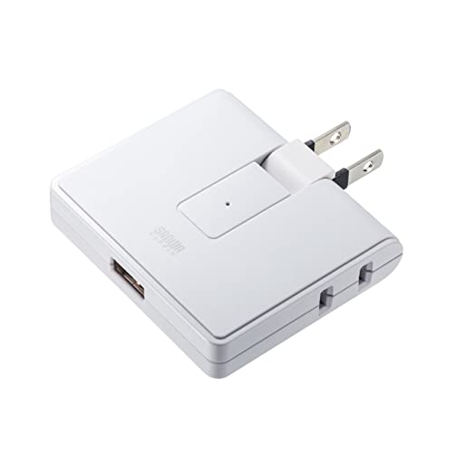 ホワイト/-/TAP-B104UN・パッケージ個数:1・USB充電機能付き（最大出力2.4A）でタブレットも充電できます。・持ち運びに便利な薄型コンパクトサイズで平型のモバイルタップです。・トラッキング火災予防絶縁キャップ付きのスイングプラ...