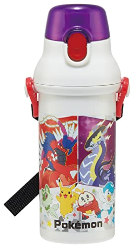 プラスチック水筒ホワイト/480 ml/PSB5SANAG-A・パッケージ個数:1・容量:480ml /サイズ:直径9.4×高さ19.6cm/付属品:肩から掛けられるショルダーベルト、名前シール・重量があって硬いステンレス製水筒を使う前の低...