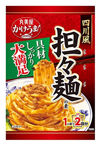 FlavorName:四川風担々麺の素×4個PatternName:1人前×2回分 かけうま麺用ソース・原材料：鶏肉（国産）、醤油、砂糖、大豆油、すりごま、ごま油、みそ、豆板醤、エキス（ポーク、チキン）、練りごま、醸造酢、でん粉、にんにくペ...