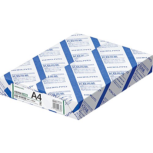 64g/m2ホワイト/A4/KB-KW39・パッケージ個数:1・枚数:500枚・サイズ:A4・紙厚(坪量・厚み):64g/m2・0.09mm・寸法:297×210mm×46mm・中性紙なので酸化による紙の劣化を防ぎ、保存性に優れている●PP...