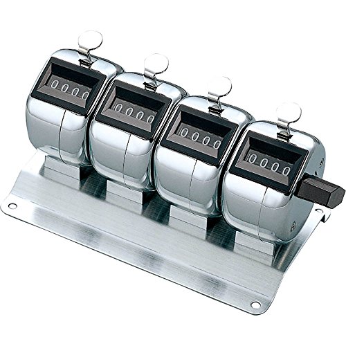 4連式-/-/CL-204・Style:4連式・パッケージ個数:1・【寸法】 121×70×67mm・【種類】 4連式　【本体材質】 ステンレス・【質量】 330g　【仕様】 帰零装置付き●4連式の数取機です。 ●商品積載、倉庫などでの商品...
