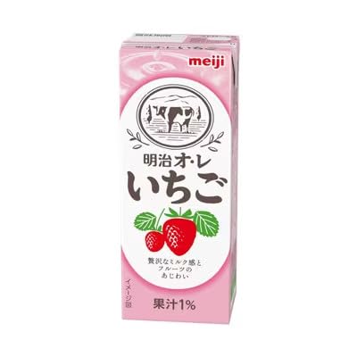 パッケージ個数:48商品の説明 ジューシーないちごとミルクのコクが相性抜群! バランスの良い甘さに仕上げたので、ゴクゴクおいしく飲んで頂けます。 忙しい朝や、ランチのお供、ちょっと一息つきたいときにぴったりのサイズ。 「明治 オ・レ いちご...