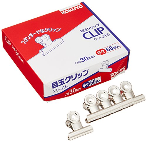 小々60個灰色/銀色/4.76 inches/クリ-J16・Style:小々60個・パッケージ個数:1・【寸法】113×122×30mm・【種類】 小々・【口幅寸法】 30mm●箱入りタイプの目玉クリップです。