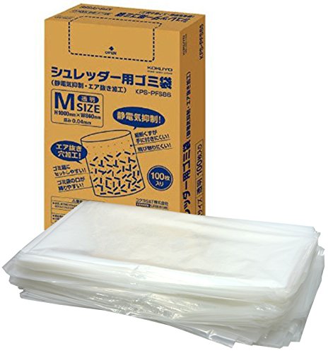 透明/M/KPS-PFS86・PatternName:単品Size:M・パッケージ個数:1・【寸法】860×1000×75mm・【サイズ】M・【枚数】100枚・【厚み】0.04mm・【色】透明商品紹介 ●細断時に帯電した静電気を抑制し、細断...