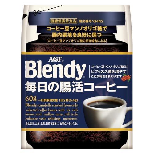 -/60g/-・Size:60g・メーカー名：AGF・ブランド名:ブレンディ・商品タイプ:インスタント(袋)・原産国:日本・原材料:コーヒー豆、コーヒーオリゴ糖エキス 原料原産地名：裏面に記載 (裏面に記載の原料コーヒー豆の原産地名：ブラジ...