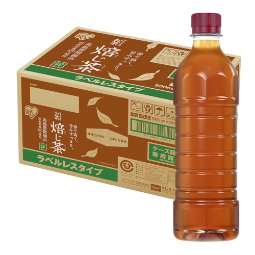 -/24本/-・FlavorName:焙じ (h?ji)Size:24本SetName:ラベルレス・アイリスのお茶 （りょく）焙じ茶　500mlです。・茶葉を高温でじっくりと焙煎し、苦みが少なく香ばしい味わいに仕上げました。・こだわりの国産...