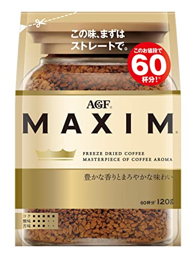 マキシムこげ茶色/120グラム (x 1)/4901111806269・Size:120グラム (x 1)PatternName:120g(袋)・パッケージ個数:1・メーカー名：AGF・ブランド名:マキシム・商品タイプ:インスタント・原産国...