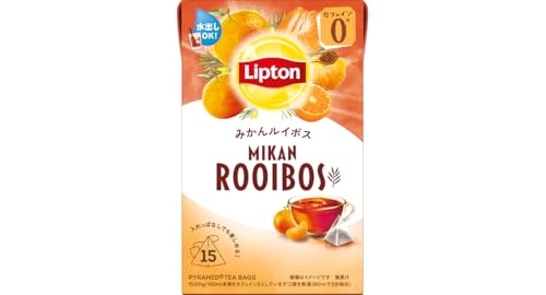 みかんルイボス 15袋×6個・原材料名：ルイボス（南アフリカ共和国）/香料・商品サイズ(高さx奥行x幅):13.2cm×37.2cm×8.5cm商品紹介 【リプトン みかんルイボス ティーバッグ 15袋】 ◆みかんの果実感たっぷりの甘い香り...
