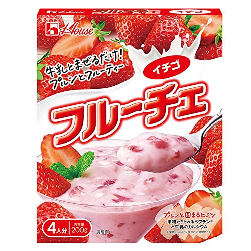 イチゴ-/200 g × 5/-・Size:200 g × 5Style:イチゴ・パッケージ個数:5・内容量:200g×5個・風味:イチゴ・牛乳とまぜるだけで作ることができる果肉入りの液体ベースのデザートの素なので、健康的なフルーツ果肉入り...
