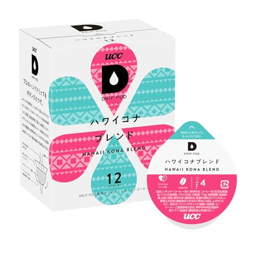 -/12個 (x 1)/-・Size:12個 (x 1)・パッケージ個数:1・原材料:コーヒー豆・内容量:90g×1箱・商品サイズ(高さx奥行x幅):14.5cm×8.5cm×11.5cmUCC ドリップポッド 専用カプセル ハワイコナブレ...