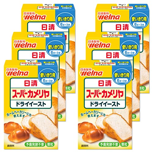 使い切り用-/6グラム(x18)/-・Style:使い切り用・パッケージ個数:6・内容量:(6g×3袋)×6箱・原材料:ドライイースト、乳化剤、ビタミンC・商品サイズ(高さ×奥行×幅):100mm×60mm×160mm・原産国:日本・メーカ...