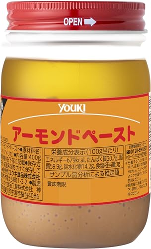 -/400グラム (x 1)/-・FlavorName:アーモンド・パッケージ個数:1・内容量:400g・原材料:アーモンド（アメリカ）・アーモンドのみを原材料としたペースト・無塩・無糖・商品サイズ(高さ×奥行×幅):127mm×80mm×...