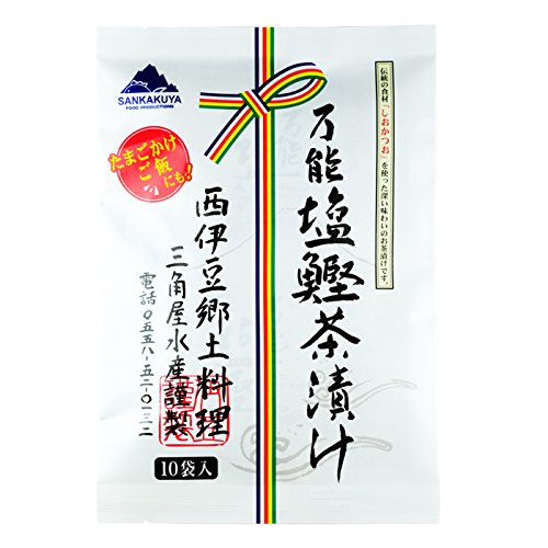 -/3グラム (x 10)/-・パッケージ個数:1・原材料:食塩(国内製造)、潮かつお(鰹、食塩)、ごま、砂糖、わかめ、醤油風調味料(小麦・大豆を含む)、昆布、のり、焼酎、水飴、エキス(昆布、あじ、海老、鰹)、発酵調味料(アミノ酸等)、ソル...