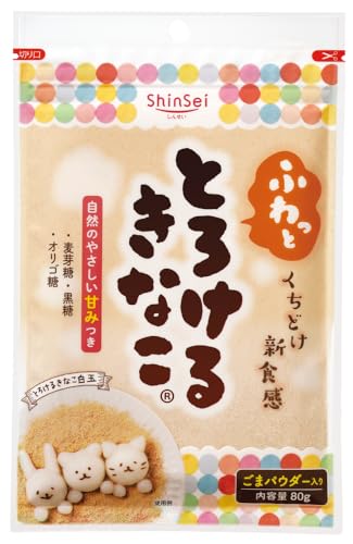 -/80グラム (x 4)/-・パッケージ個数:4・原材料:きな粉(大豆:遺伝子組み換えでない)、麦芽糖、加工黒糖、ラクトスクロース、ごま、食塩・商品サイズ(高さx奥行x幅):60mm×125mm×200mm商品紹介 きなこに、ごまパウダー...