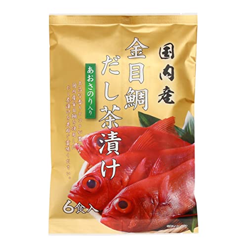 -/6食×1個/-・上品な香りとコクが豊かな国内産金目鯛を使用しただし茶漬けです。便利な個包装タイプ。商品紹介 上品な香りとコクが豊かな国内産金目鯛を使用しただし茶漬けです。便利な個包装タイプ。 原材料・成分 100g当りエネルギー：251...