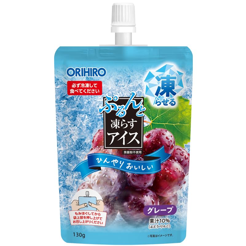 パッケージ個数:1・スタンディングタイプ商品紹介 ●新形態の凍らせるアイス ●なめらかくちどけの新食感アイス ●食べやすい口栓タイプの包装形態 ●こんにゃく不使用 ●再冷凍可能 原材料・成分 果糖ぶどう糖液糖（国内製造）、還元水飴、果汁（ぶ...