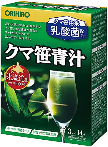 緑/3グラム (x 14)/60201078・パッケージ個数:1・商品サイズ (幅×奥行×高さ) :100mm×50mm×141mm・内容量:3g×14本・北海道産クマ笹100%使用・イソマルトデキストリン、クマザサ由来乳酸菌配合・鮮度を保...