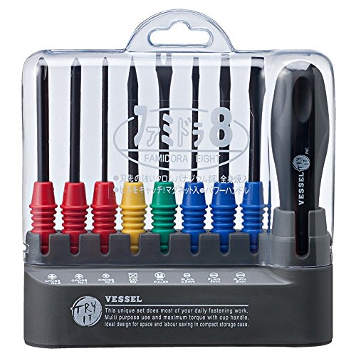 8通り使えるセットマルチカラー/-/TD-800・Color:マルチカラー・パッケージ個数:1・全身焼入、パッケージ寸法:160×150×35(mm)、マグネット入り(+ドライバー、-ドライバーのみ)・保管・収納に便利なスタンド付き・家庭・...
