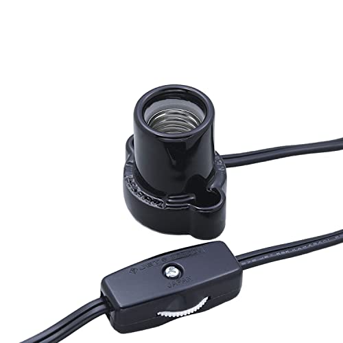 60Wブラック/E17/KP-M1715H(BK)・Color:ブラックSize:E17Style:60W・パッケージ個数:1・定格:125V 3A・口金:E17・コード長:約1.5m■定格：125V　3A ■口金：E17 ■コード長：約1...