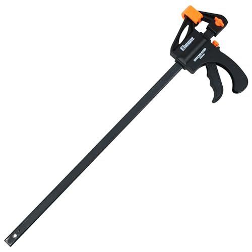インダストリアルブラック/450mm/BQC19-1・Size:450mm・パッケージ個数:1・本体：ナイロン　バー：スチール　固定解除ボタン・ネジカバー：PE【特長】 ●レール先端についているクランプは手動で取り外しができるので、ドライバ...