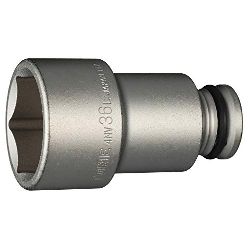 -/4NV-36L:二面幅:36mm/4NV-36L・Size:4NV-36L:二面幅:36mm・パッケージ個数:1・対辺寸法(mm):36・差込角(mm):12.7・全長(mm):85●無電解メッキのインパクト用ソケットです。