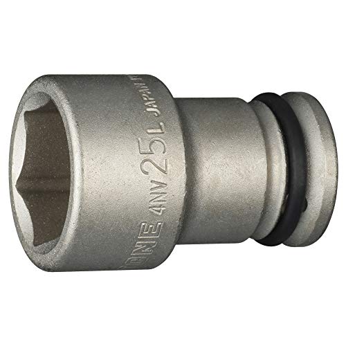 -/4NV-25L:二面幅:25mm/4NV-25L・Size:4NV-25L:二面幅:25mm・パッケージ個数:1・全長(mm):55・差込角(mm):12.7・対辺寸法(mm):25●無電解メッキのインパクト用ソケットです。