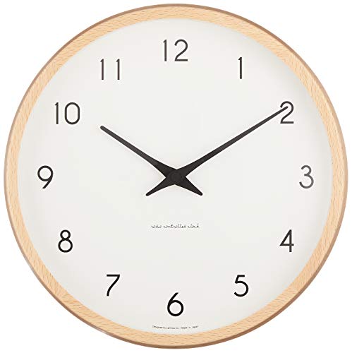 電波時計NT/直径29.4×奥行5cm/PC10-24W NT・Color:NT・パッケージ個数:1・サイズ:直径294×奥50mm・重量:780g・材質:WOOD、ガラス・原産国:日本・付属品:壁掛け用木ネジ、単3電池1本美しいブナ材と、...