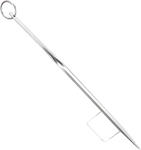 シルバー/16.5cm/GC-138・Size:16.5cmPatternName:焼串165mm・パッケージ個数:1・サイズ:約0.5×1.7×16.6cm・材質:ステンレス鋼・生産国:日本食材が回りにくい、ひし形タイプ。吊り下げられるリ...