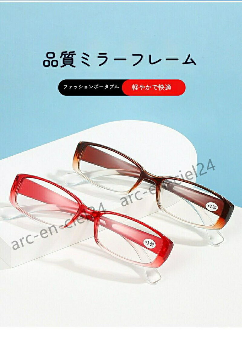 これは新しいデザインの老眼鏡で 薄型で透明なフレーム プラスチックのノーズパッド 高解像度の老眼鏡を備え 男女兼用です 持ち運びが便利で 素敵なプレゼントになりますこれは新しいデザインの老眼鏡で 薄型で透明なフレーム プラスチックのノーズパ...