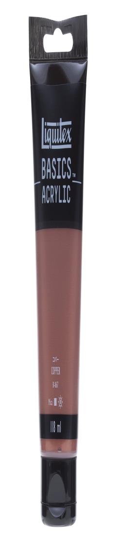 サイズ：118ml◆商品名：リキテックス(Liquitex) アクリル絵具ベーシックス コパー B-067 118ml対象性別 :男女共用水に溶けて乾くと溶けない入門用アクリル絵の具リキテックスベーシックス118ml全48色定価680円のお...