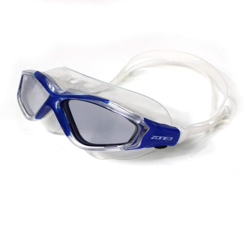 ZONE3 (ゾーンスリー) スイムゴーグル 大人用 トライアスロン 水泳 曇り止め クリアレンズ Vision Max Swim Mask, Clear/Blue 180度パノラマレンズ 薄型マスクスタイル設計 曇り止め加工 非常に柔らか...