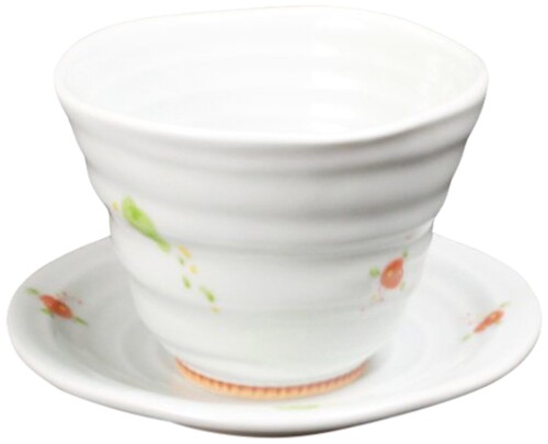 フリーカップ おしゃれ : 有田焼 錦小花散し いっぷく碗皿(フリーカップ&ソーサー 300cc) Japanese Cup and Saucer Porcelain/Size(cm) Cup, Φ10.5x8, Plate Φ13x1.5...