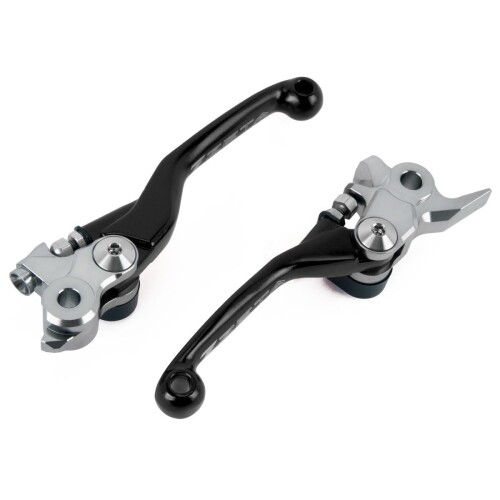ジータレーシング(ZETA RACING) KTM SX/EXC/XC, HQV TC/FC/TE/FE/TX/FX ピボットレバーセットFP 3フィンガー 前方可倒式 レバー位置無段階調整 鍛造 高強度アルミ合金 ブラック ダートフリーク...